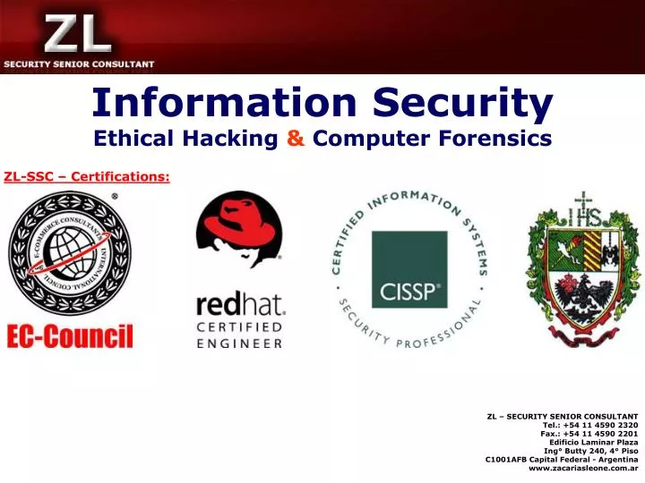 PPT - Information Security Ethical Hacking & Computer Forensics ...