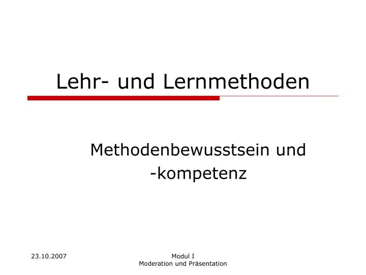 PPT - Lehr- und Lernmethoden PowerPoint Presentation, free download ...
