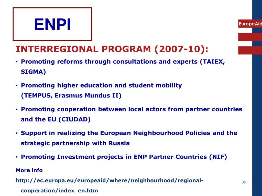 PPT - EU external assistance in the Neighbourhood: ENPI (and other ...