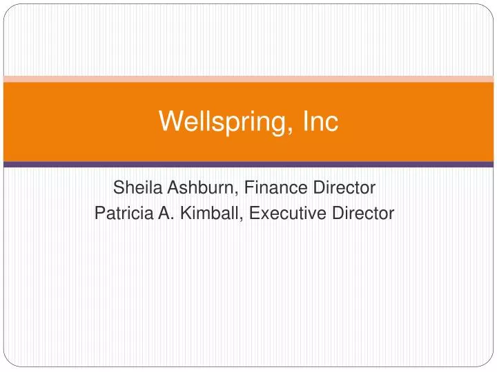 PPT - Wellspring, Inc PowerPoint Presentation, free download - ID:899424