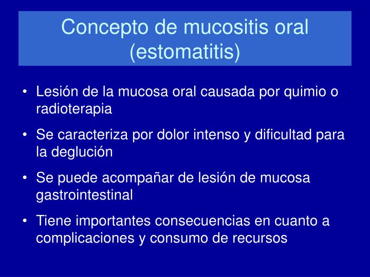 PPT - Mucositis oral por quimioterapia PowerPoint Presentation - ID:900185