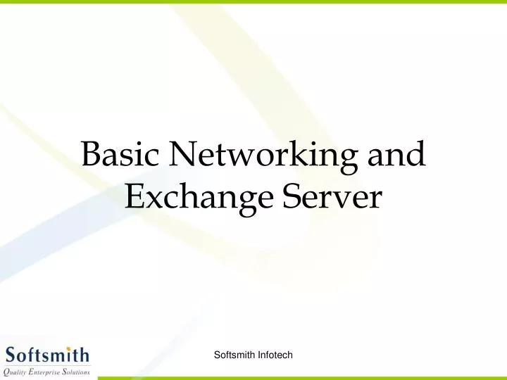 PPT - Basic Networking and Exchange Server PowerPoint Presentation ...