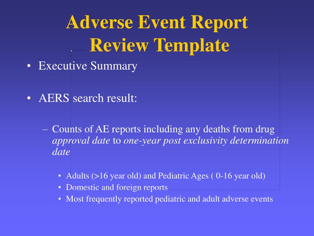 PPT - Adverse Event Tracking as mandated by the Best Pharmaceuticals ...