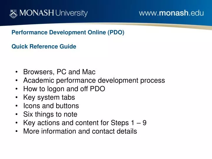 PPT - Performance Development Online (PDO) Quick Reference Guide ...