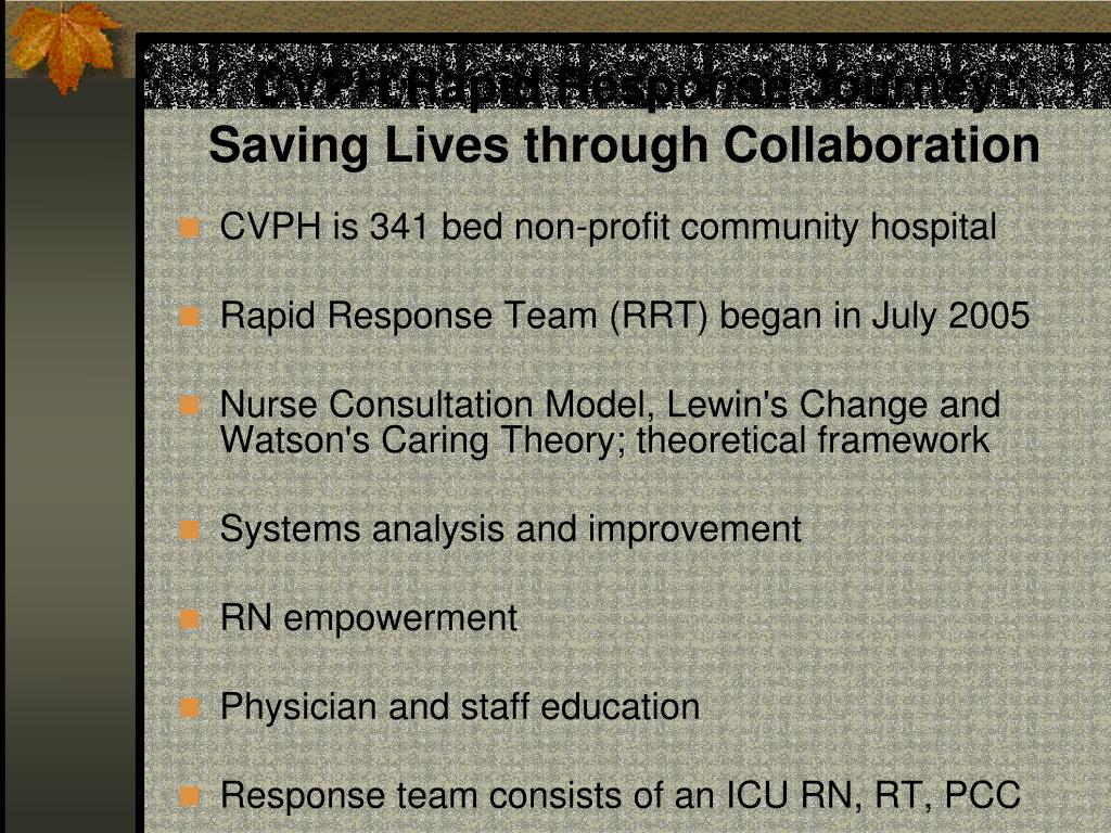 PPT - Rapid Response Teams, Saving Lives through Collaboration ...