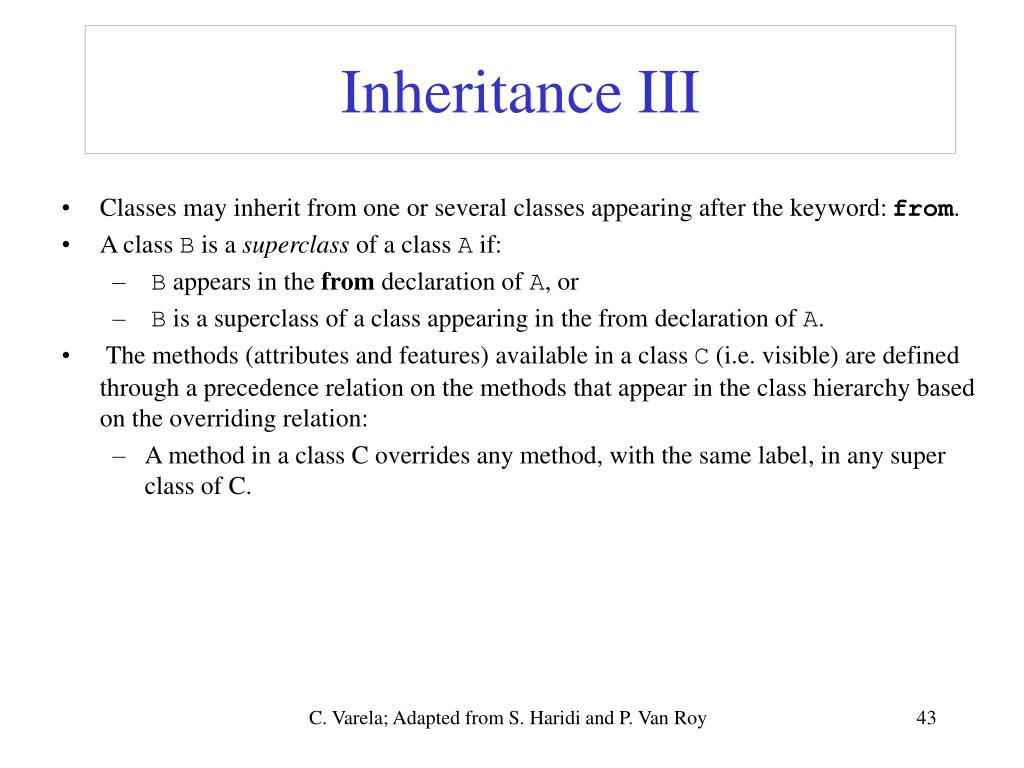 Ppt Object Oriented Programming Objects Classes And Inheritance Vrh 71 4 Polymorphism Vrh