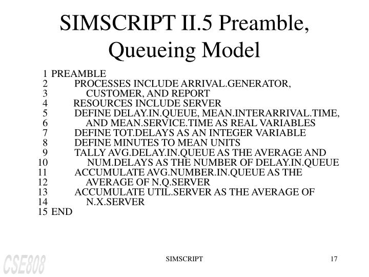 PPT - Modeling and Simulation in SIMSCRIPT II.5 PowerPoint Presentation ...