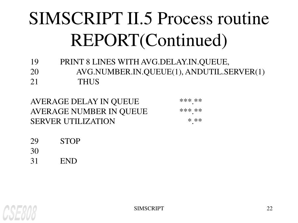 PPT - Modeling and Simulation in SIMSCRIPT II.5 PowerPoint Presentation ... PPT - Modeling and Simulation in SIMSCRIPT II.5 PowerPoint Presentation ...