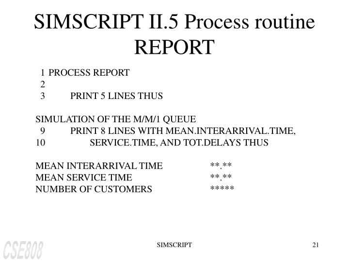 PPT - Modeling and Simulation in SIMSCRIPT II.5 PowerPoint Presentation ...