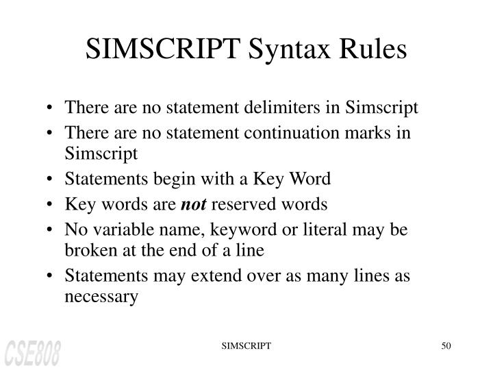 PPT - Modeling and Simulation in SIMSCRIPT II.5 PowerPoint Presentation ...