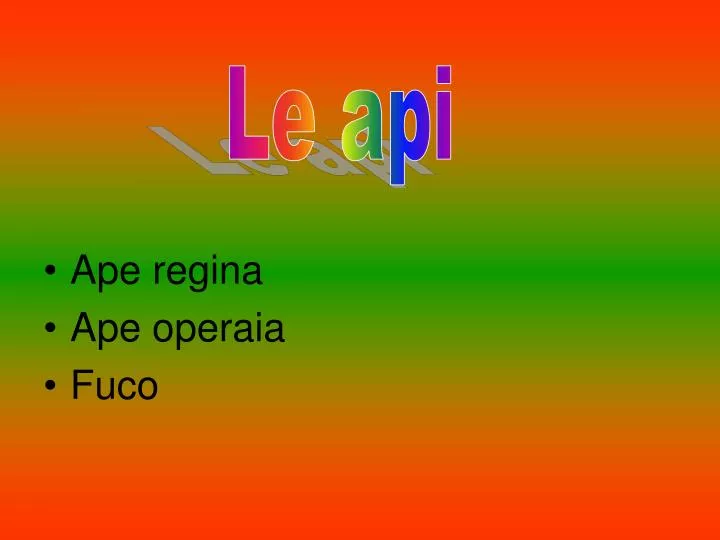 PPT - Ape regina Ape operaia Fuco PowerPoint Presentation, free ...