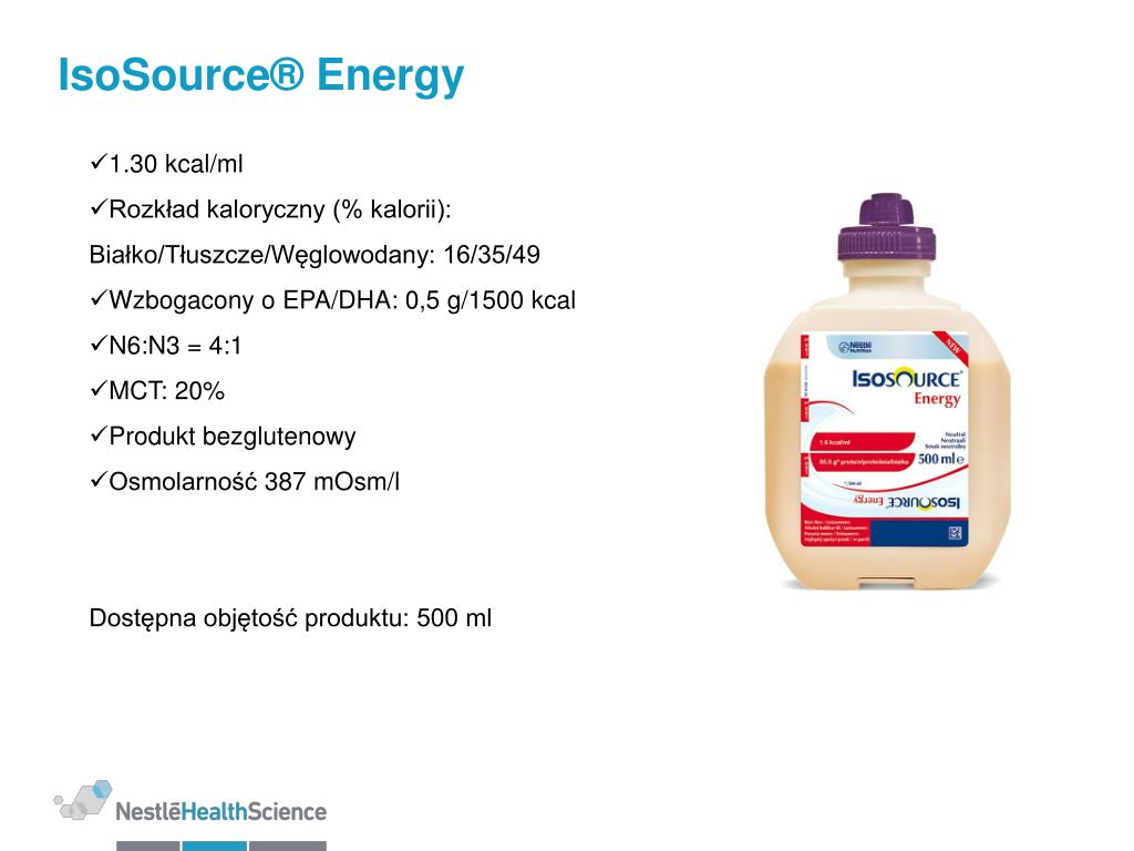 PPT - Żywienie dojelitowe – di ety standardowe IsoSource ® PowerPoint ...