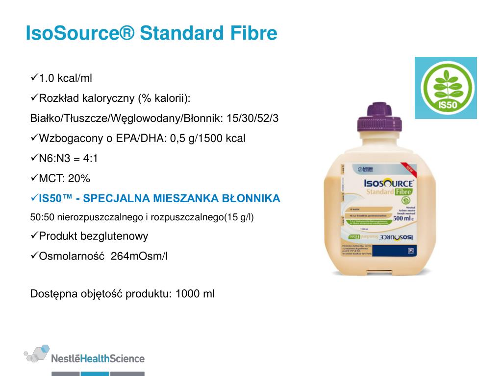 PPT - Żywienie dojelitowe – di ety standardowe IsoSource ® PowerPoint ...