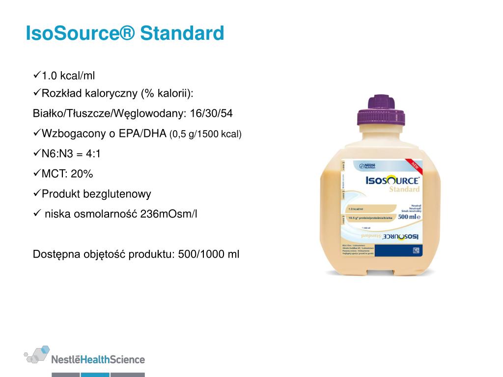PPT - Żywienie dojelitowe – di ety standardowe IsoSource ® PowerPoint ...