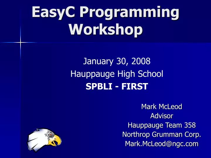 PPT - EasyC Programming Workshop PowerPoint Presentation, free download ...