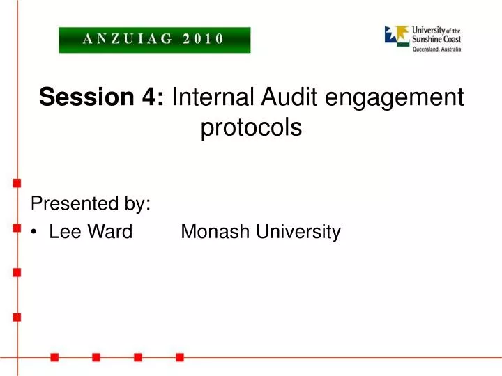 PPT - Session 4: Internal Audit engagement protocols PowerPoint ...