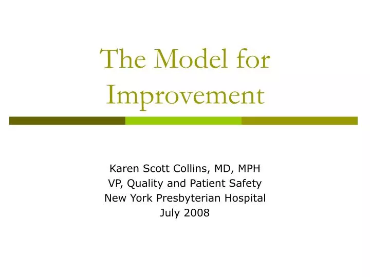 PPT - The Model for Improvement PowerPoint Presentation, free download ...