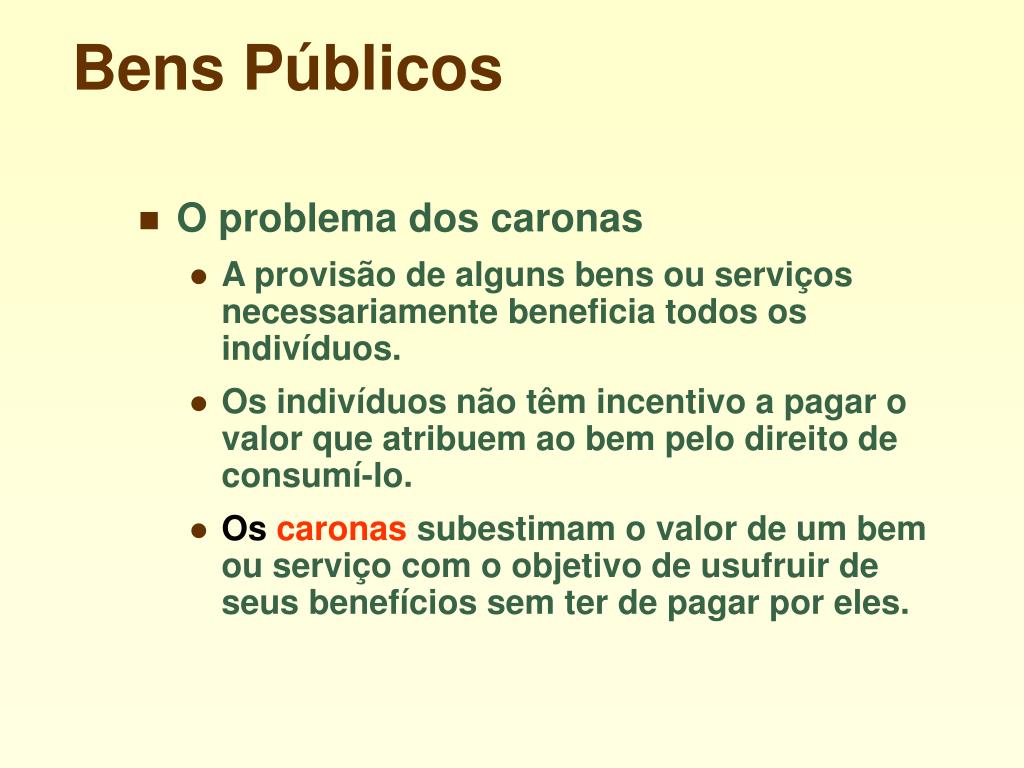PPT - Microeconomia A III Prof. Edson Domingues Aula 5 Bens Públicos ...
