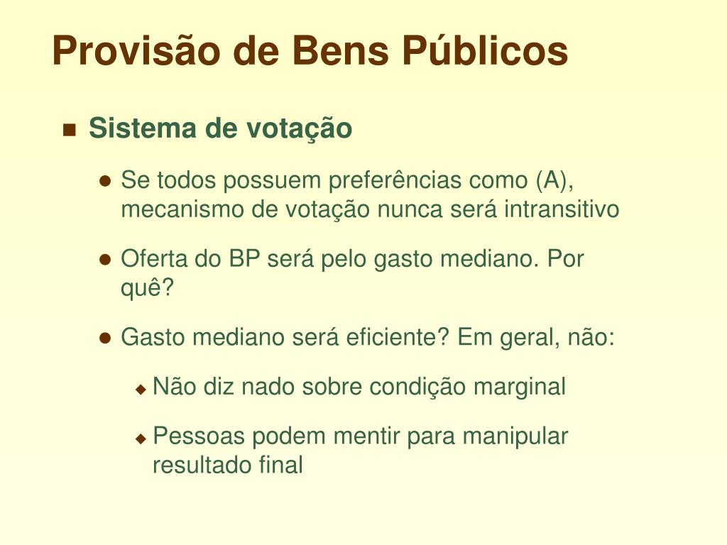 PPT - Microeconomia A III Prof. Edson Domingues Aula 5 Bens Públicos ...