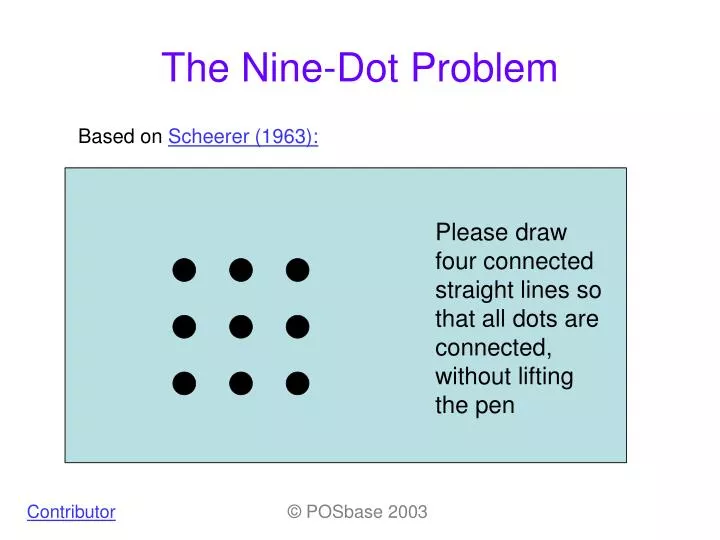 PPT The Nine Dot Problem PowerPoint Presentation Free Download ID PPT The Nine Dot Problem PowerPoint Presentation Free Download ID