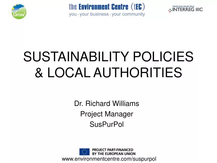 PPT - SUSTAINABILITY POLICIES & LOCAL AUTHORITIES PowerPoint ...