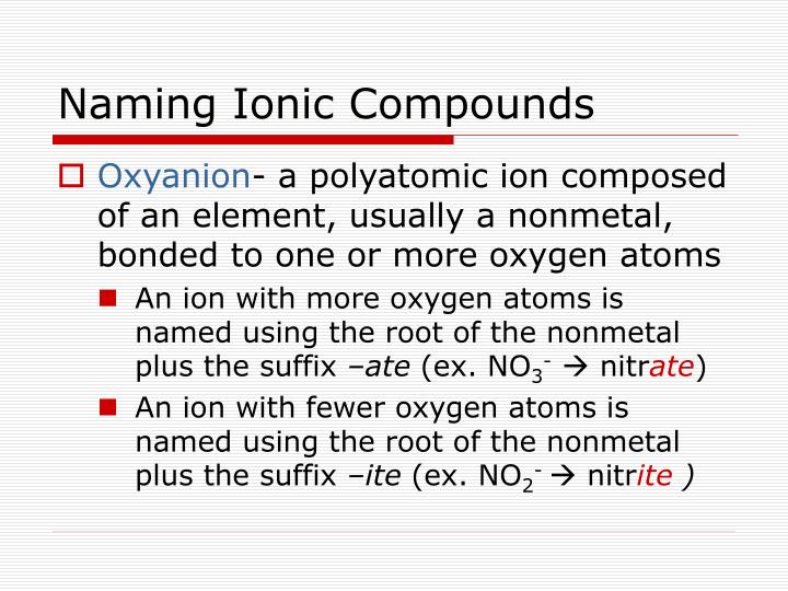 PPT - IONIC COMPOUNDS PowerPoint Presentation - ID:907550