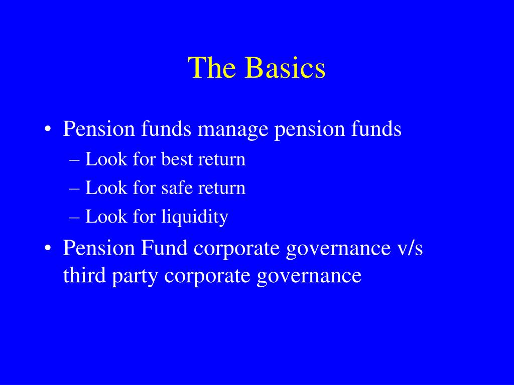PPT - Pension Funds and Corporate Corporate Governance PowerPoint ...