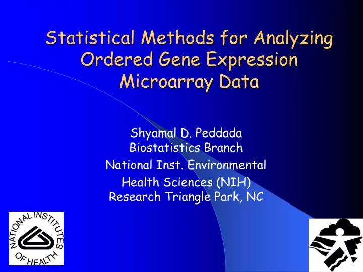 PPT - Statistical Methods for Analyzing Ordered Gene Expression Microarray Data PowerPoint ...