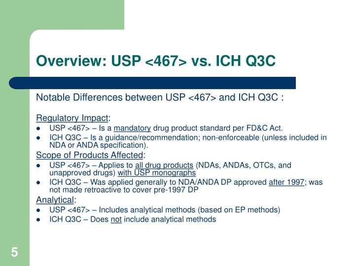 PPT - USP “Hot Topics” - USP Residual Solvents, USP Glycerin Monograph ...