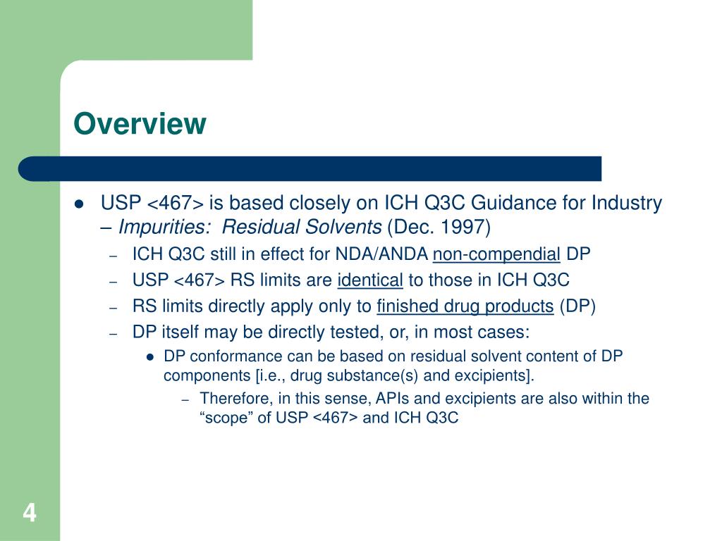 PPT - USP “Hot Topics” - USP Residual Solvents, USP Glycerin Monograph ...