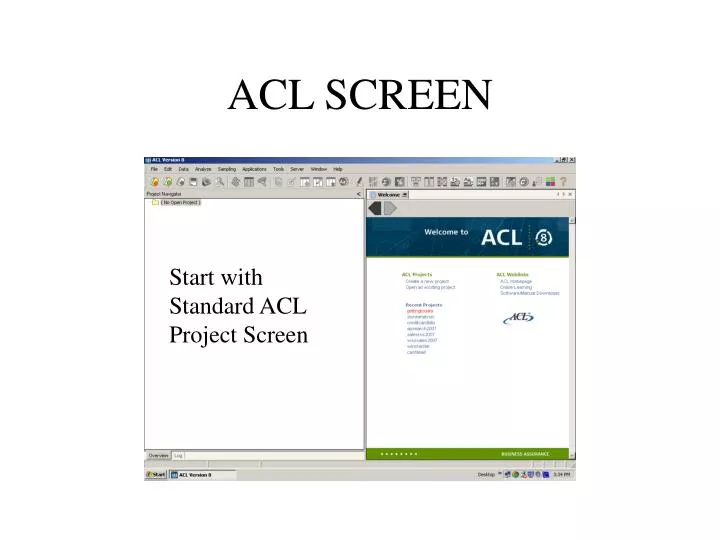 PPT - ACL SCREEN PowerPoint Presentation, free download - ID:913347