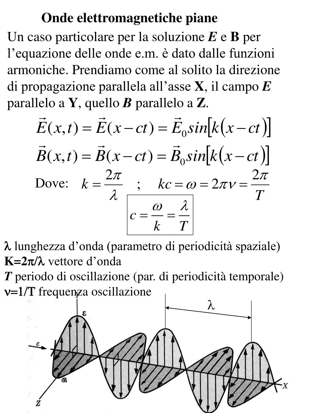 PPT - ONDE ELETTROMAGNETICHE •Le onde; •Dalle equazioni di Maxwell all ... PPT - ONDE ELETTROMAGNETICHE •Le onde; •Dalle equazioni di Maxwell all ...