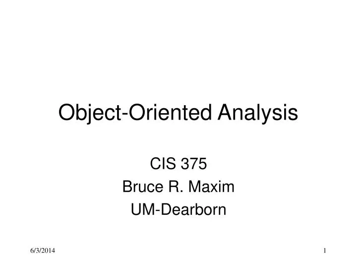 Ppt Object Oriented Analysis Powerpoint Presentation Free Download 3270