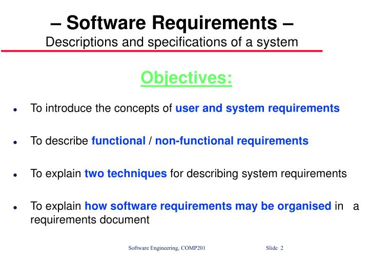 PPT - Software Requirements PowerPoint Presentation - ID:914611