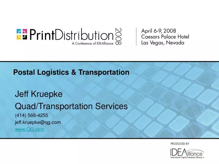 PPT - Postal Logistics & Transportation PowerPoint Presentation, free ...