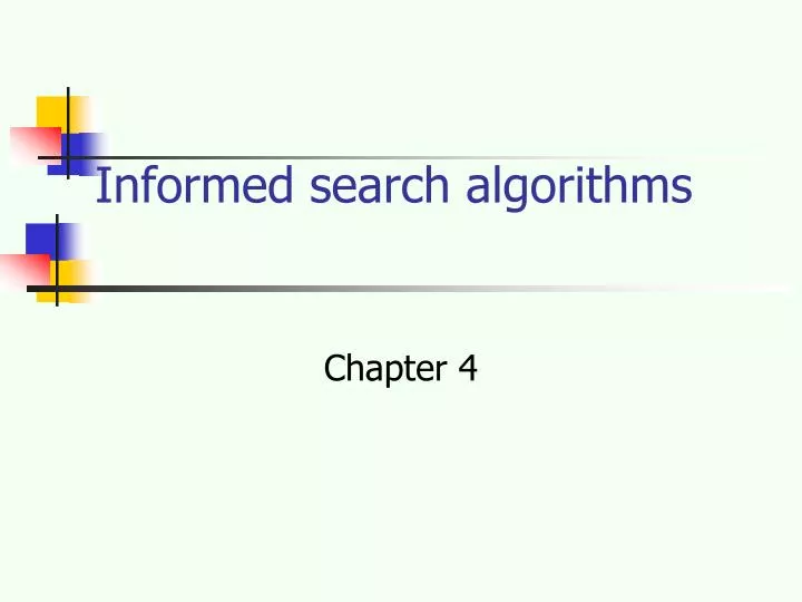 PPT - Informed search algorithms PowerPoint Presentation, free download ...