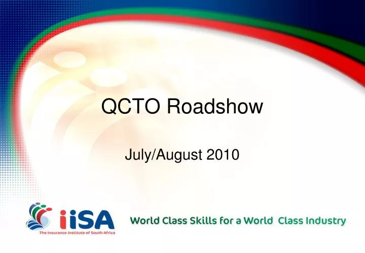 PPT - QCTO Roadshow PowerPoint Presentation, free download - ID:916405