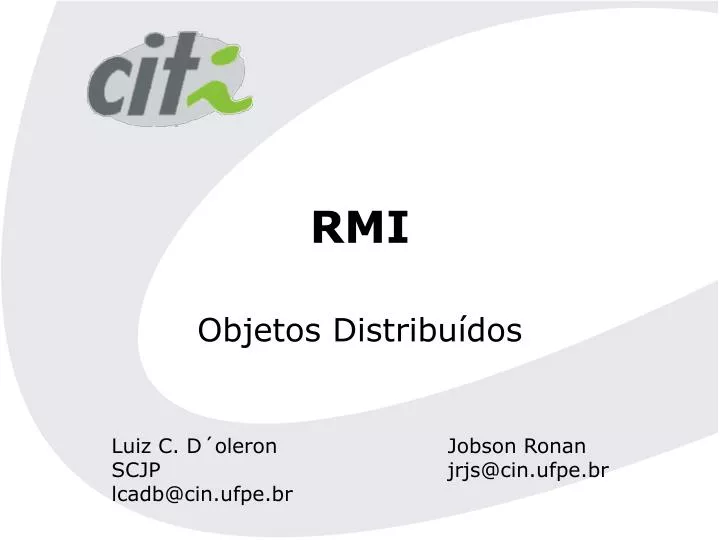 PPT - RMI PowerPoint Presentation, free download - ID:916564