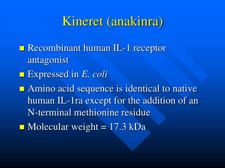 PPT - Kineret (anakinra) PowerPoint Presentation - ID:917030