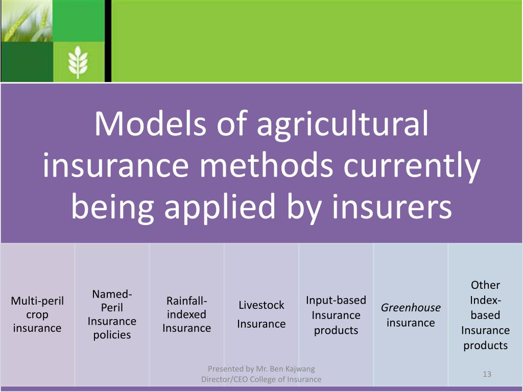 PPT - Prospects and Challenges of Agricultural Insurance PowerPoint ...