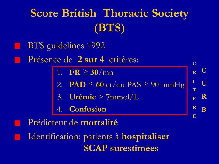PPT - Critères d’admission en réanimation pneumopathies communautaires ...
