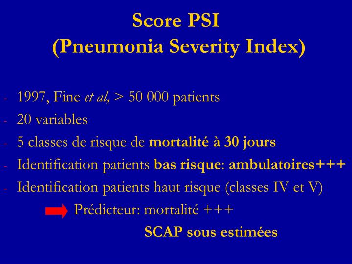 PPT - Critères d’admission en réanimation pneumopathies communautaires ...