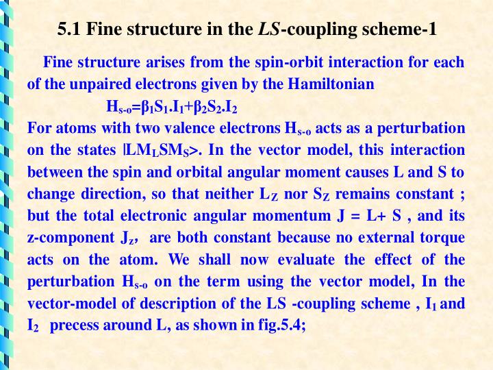 PPT - 5 The LS-coupling scheme-1 PowerPoint Presentation - ID:922560