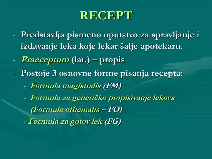 PPT - RECEPT PowerPoint Presentation, free download - ID:923201