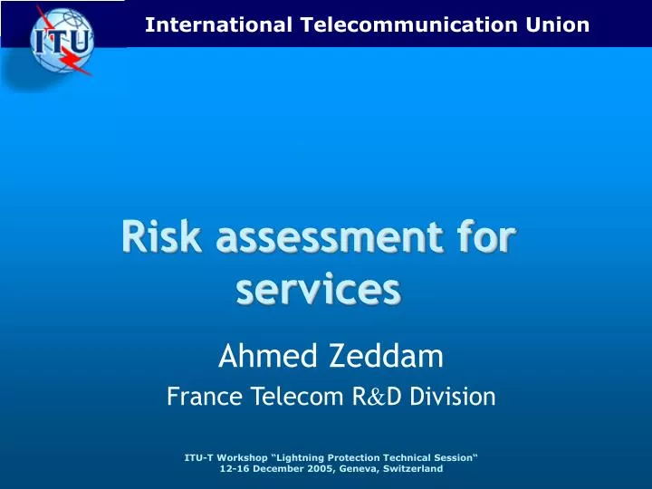 PPT - Risk assessment for services PowerPoint Presentation, free ...