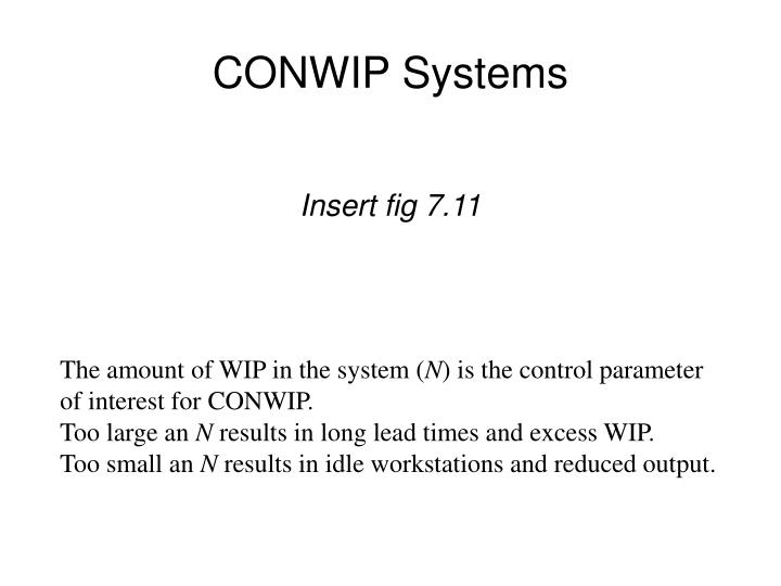 PPT - CONWIP Systems PowerPoint Presentation - ID:923901