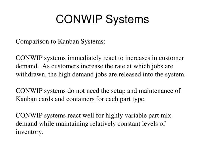 PPT - CONWIP Systems PowerPoint Presentation - ID:923901