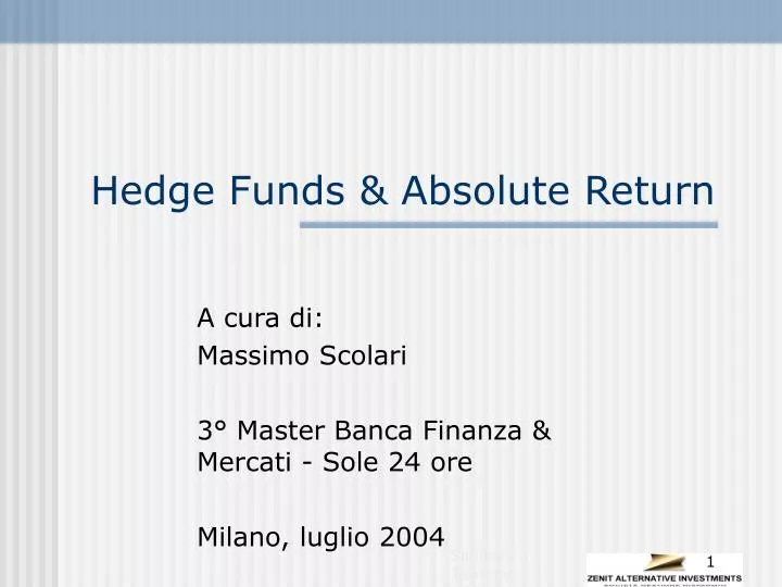 PPT - Hedge Funds & Absolute Return PowerPoint Presentation, free ...