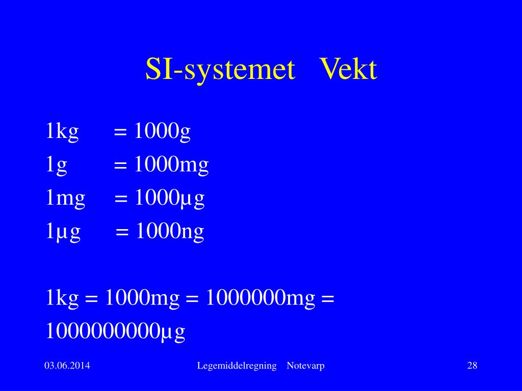 PPT - KURS I LEGEMIDDELREGNING OG GENERELL MATEMATIKK PowerPoint ...
