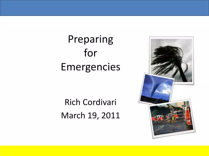 PPT - Preparing for Emergencies PowerPoint Presentation, free download ...